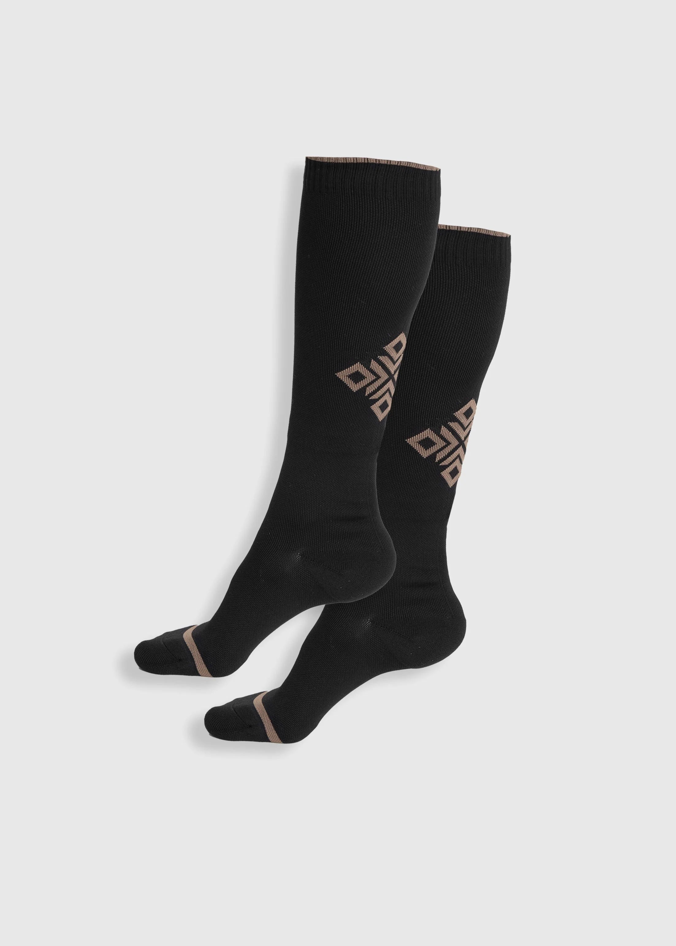Aztec Diamond Premium Black & Nude Technical Socks Twin Pack – David ...